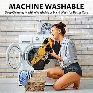 Mercuryelf Chicken Nugget Blanket - Soft, Fuzzy & Warm - 40x50 Inches Flannel Throw Blankets for Travel, Office - Black Funny Throws Gift for Boys, Girls