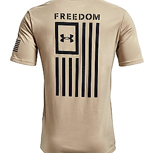 Under Armour Men's New Freedom Flag T-Shirt, Desert Sand (290)/Black, Medium