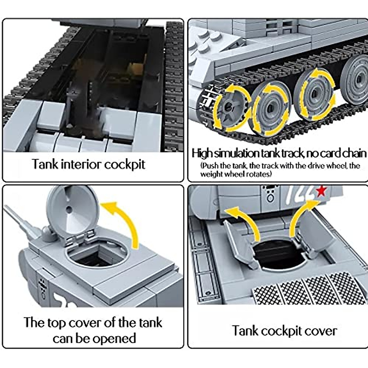 General Jim's Military Brick Building Set - WW2 Russian BT-7 Cavalry Army Tank Building Blocks Model Kit for Military, History Enthusiast, Teens and Adults