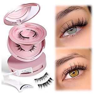 wiwoseo False Eyelashes Russian Strip Lashes D Curly Wispy Fluffy Eyelashes Russian Volume 3D Effect 13MM 15MM Faux Mink Lashes 20 Pairs Pack Crossing Eyelashes