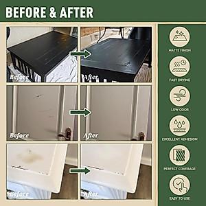 DWIL Wood Touch Up Paint - 1.5 Oz Touch Up Paint Pen for Wood Refinishing, Quick-Dry Wood Paint for Scratches,Chips and Spots on Furniture, Cabinets, Doors, Tables, and Dressers (White)