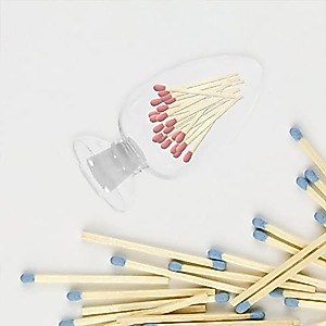 BESPORTBLE Matches Box Glass Cloche Match Holder Fireplace Match Cloche Jars Match Display Cloche Dispenser Matches Bottle With Stopper Empty Sample Display Bottle for Candles Lab Wedding Decor