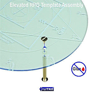 LITKO Elevated RPG Damage & Spell Template for TTRPG | Area Effect Template | Compatible with DND and Pathfinder Games 5E Dungeons and Dragons | Transparent Light Blue