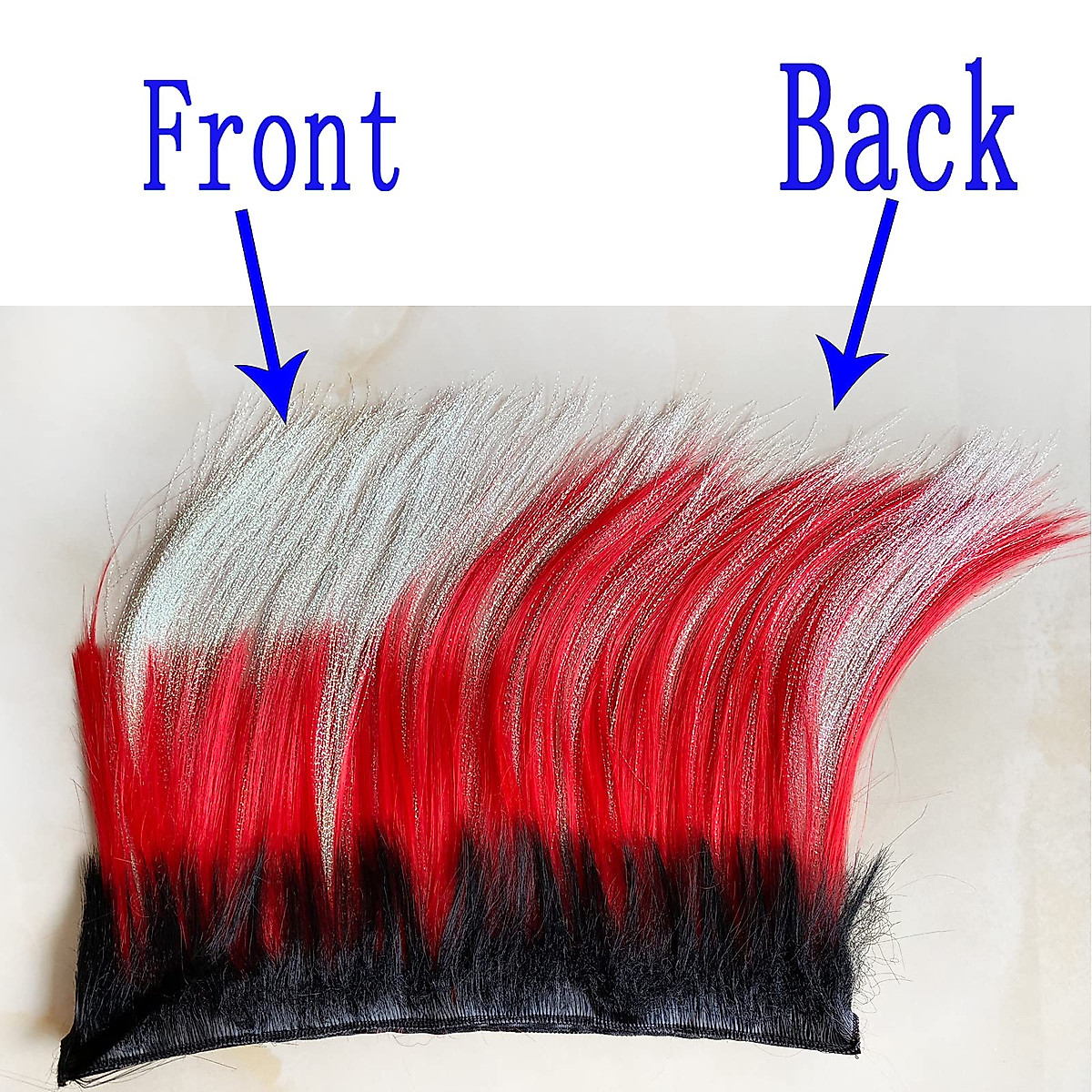 HHongJM Mohawk for Helmet Wigs Hair Helmet Mohawk Helmet Decoration Hawk for Motorcycle Bicycle Snowboarding Skiing Biking Cycling Helmets, Reusable Design Hawk (Helmet Not Included) (005)