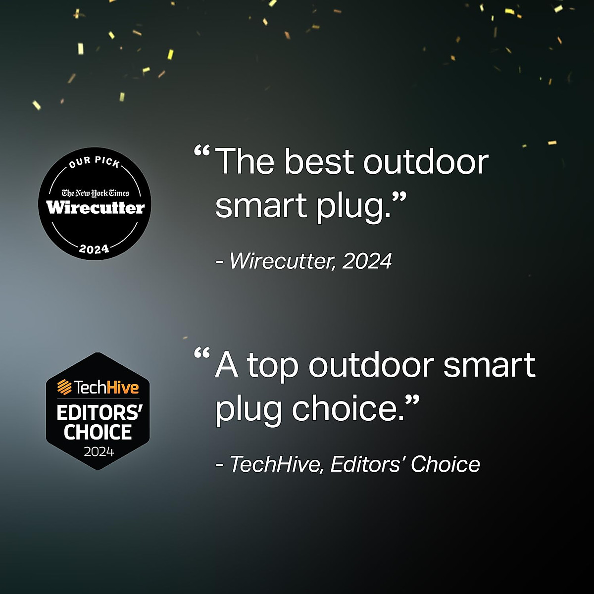 Kasa Outdoor Smart Plug, Smart Home Wi-Fi Outlet with 2 Sockets, IP64 Weather Resistance, Compatible with Alexa, Google Home & IFTTT, No Hub Required, ETL Certified(EP40)