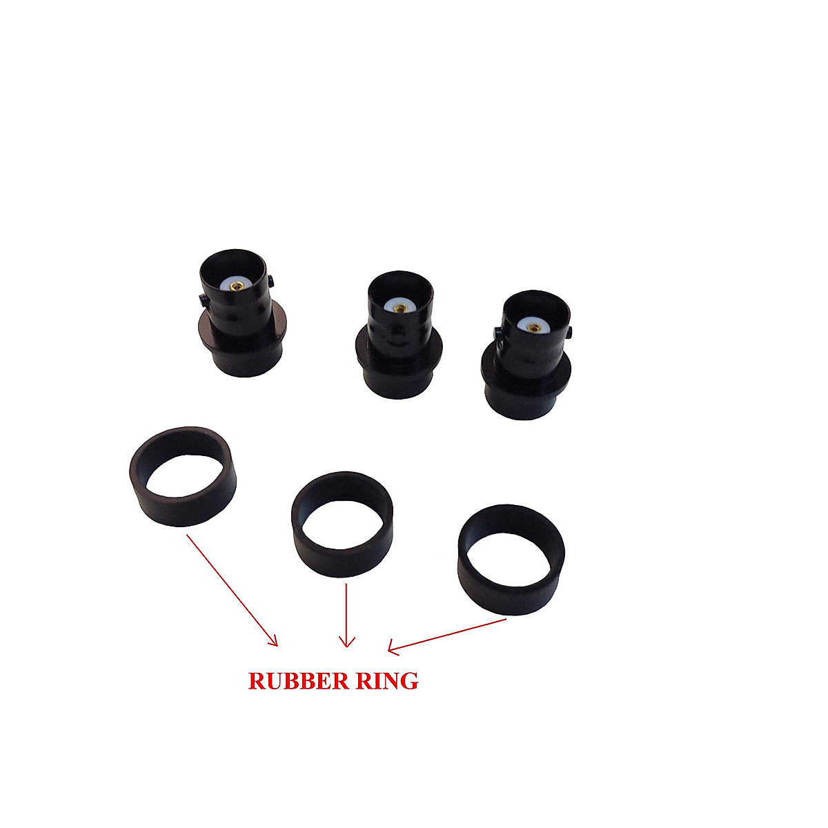 Anteenna TW-BNCJ-SMAP (3 Packs) Adaptor Connector BNC Female to SMA Male is Suit for Ham (144/430MHz) Handheld Antenna BNC Male