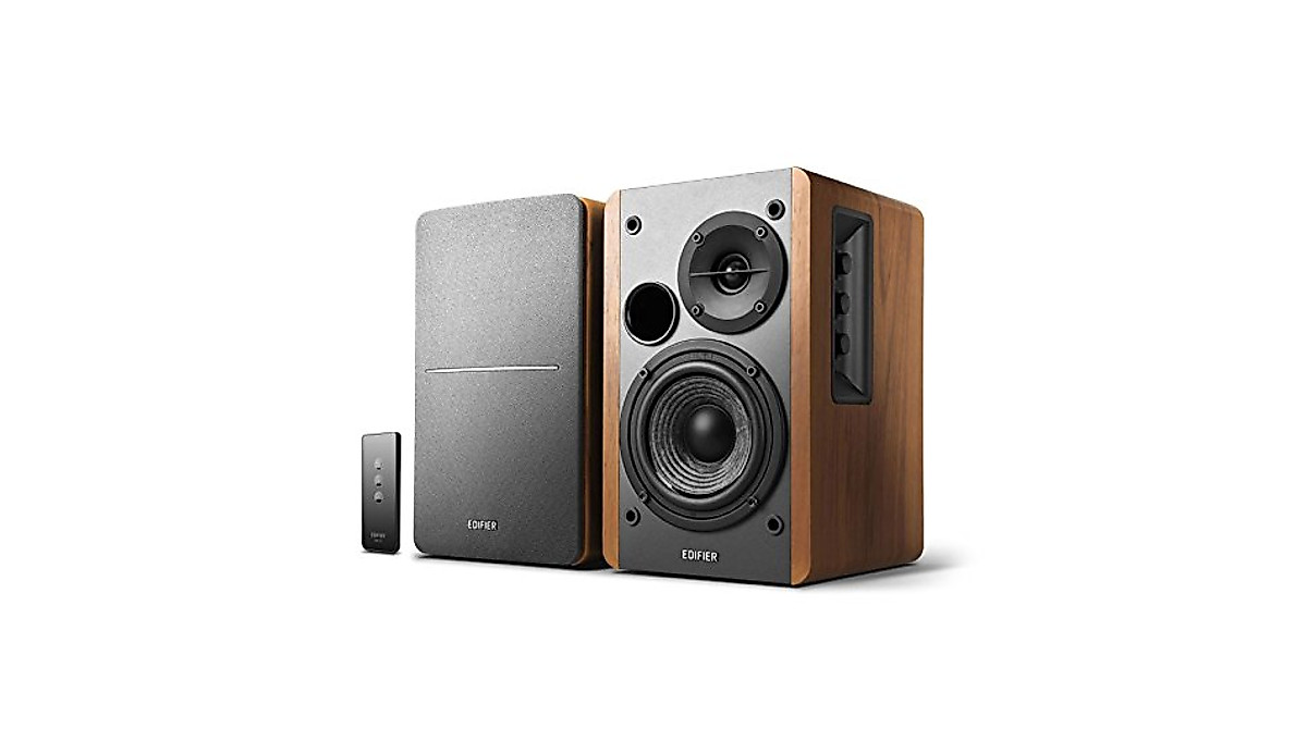 Edifier R1280T Powered Bookshelf Speakers - Wood Finish