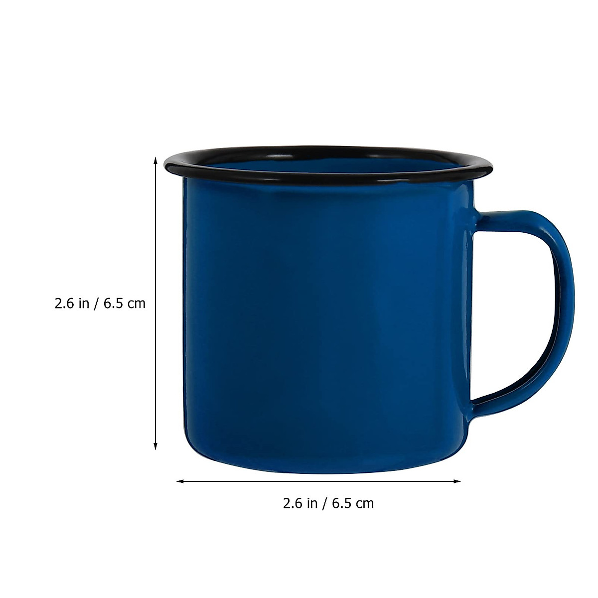 Operitacx Enamel Coffee Mug Camping Cup: Vintage Tin Tea Cup Metal Beer Mugs Water Drinking Cup for Outdoor Hiking Travel Picnic Milk Beverage Drinks Blue