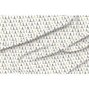 Spoonflower Fabric - Running World Games Sports Colors Runners Color Marathon Run Printed on Petal Signature Cotton Fabric by The Yard - Sewing Quilting Apparel Crafts Decor