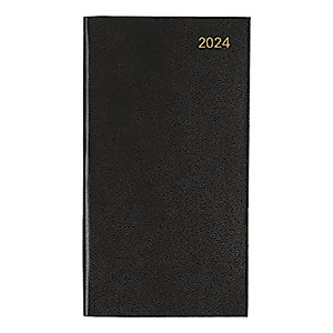 Letts of London Principal Weekly Planner, 12 Months, January to December, 2024, Week-to-View, Compact Size, 5.875" x 3.125", Black (C30NUBK-24)