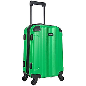 Kenneth Cole Out of Bounds Lightweight Durable Hardshell 4-Wheel Spinner Cabin Size Travel Suitcase, Kelly Green, 20-Inch Carry On