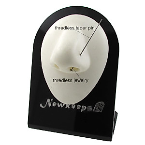 NewkeepsR 2PCS-18G/16G Implant Grade Titanium Pin Insertion Taper for Threadless Labret Bar(1.0mm/1.2mm)