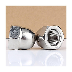 WALENI 5-20pcs Acorn Cap Nut M3 M4 M5 M6 M8 M10 Stainless Steel Decorative Dome Cap Nuts Blind Nuts(201 Stainless Steel,M10 (5pcs))