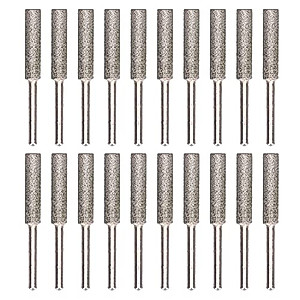 20Pcs Chainsaw Sharpener Kettingzaag Slijper,Valve Lapping Tool File Emery Chainsaw Sharpener Burr Electrical Chain Saw Sharpening Bits (5.5mm)