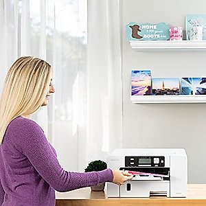 Sawgrass SG500 Sublimation Printer - Bundle - with Inks, 220 Sheets SUBLIMAX Paper, 10 Pieces Sublimation Blanks, Design Software & 3 Rolls Tape