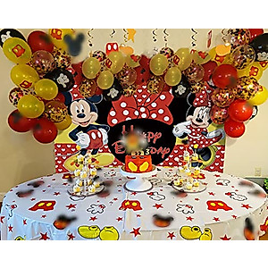 WRQ Baby Shower Mouse Party Backdrop Boys and Girls Photography Background 1 Birthday Birthday Party Decoration Supplies 7x5ft