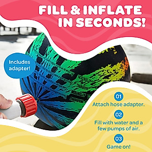 Watermelon Ball The Original Pool Toys for Kids Ages 8-12 - 6.5 inch Pool Ball for Teens, Adults, Family - Pool Games, Pool Toys, Fun Swimming Pool Games, Water Football, Diving and Beach Ball Play