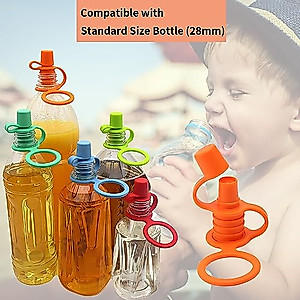 Silicone Bottle Top Spout, No Spill Water Bottle Top Spout Adapter for Toddlers and Kids, BPA Free