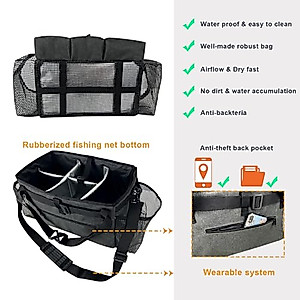 Wearable Cleaning Caddy Bag | Cleaning Supplies Organizer | Housekeeping Supply Caddy Bag | Cleaning Supply Tote with Handle Shoulder Waist Straps for Tote Tools Products Housekeepers Car Home House