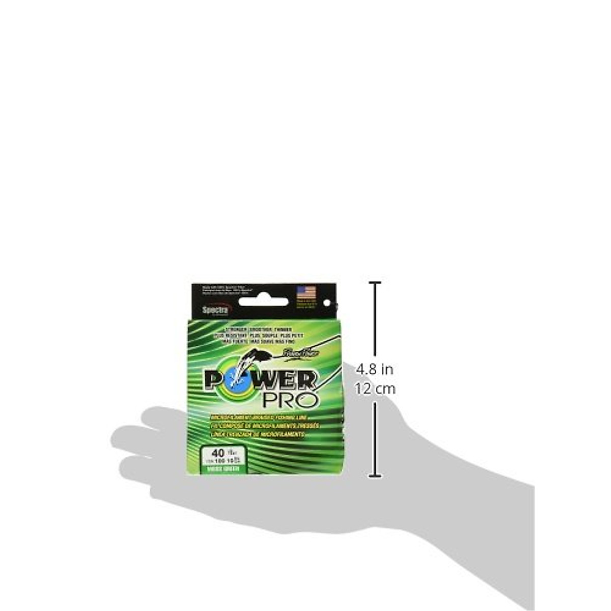 POWER PRO 21100400100E Spectra Braided Fishing Line 40lb 100yd, Moss Green