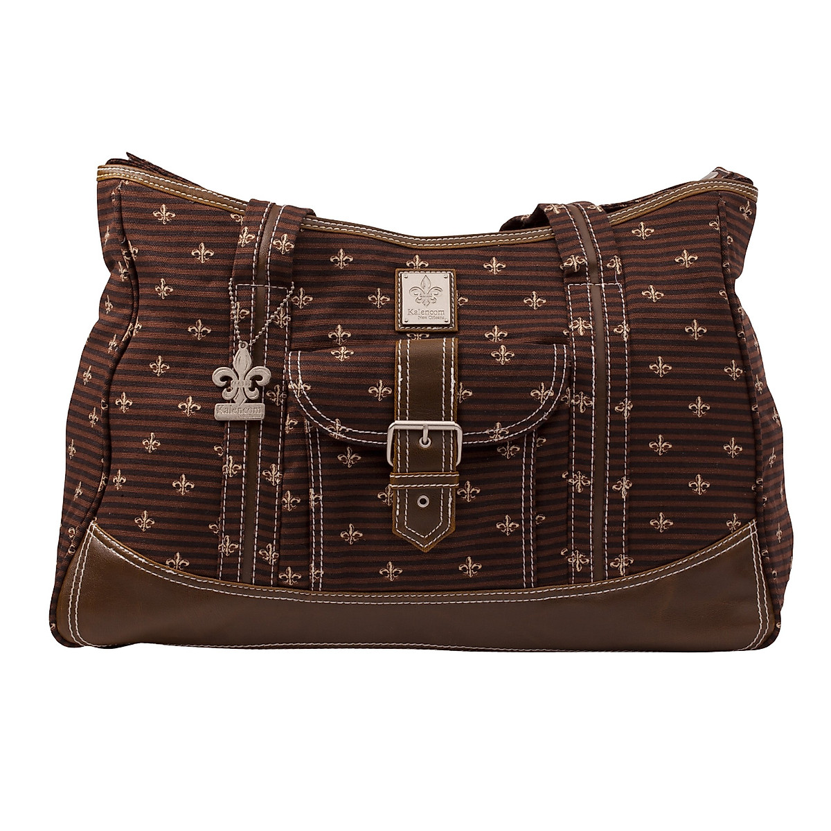 Kalencom Week-Ender Diaper Bag, Fleur de Lis Chocolate