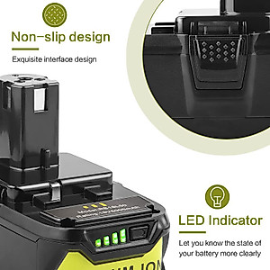 [2 Pack] 18V 6000mAh 18V RB18L50 Replacement Battery for P102 Ryobi Lithium Ion P103, P104, P105, P107, P108, P109 P122 Cordless Power Tools