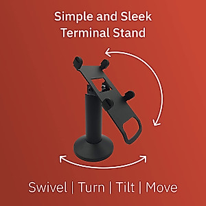 Discount Credit Card Supply DCCStands Verifone V400M 7" Swivel and Tilt Terminal Stand, Screw-in or Adhesive, Black