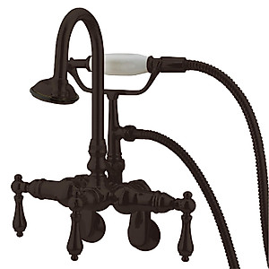 Wall Mount Clawfoot Tub Filler with Hand Shower