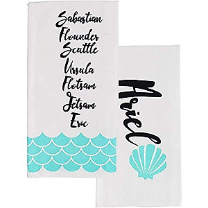 Disney The Little Mermaid Princess Ariel Themed Kitchen Towel Set