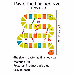 SuperDuo Cartoon Lattice Floor Decal Digital Brain Puzzle Games Kitchen Room Floor Decor Number Hopscotch Footprint Floor Sticker Track Ladder Number Games Sticker for Kids Room Classroom Nursery