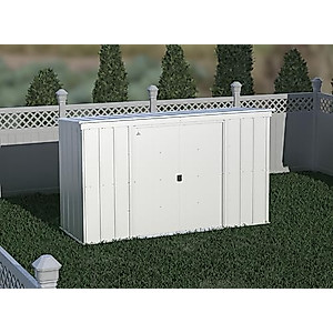 Arrow Classic Steel Storage Shed, 10x4, Flute Grey