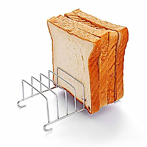 Hemoton 2pcs Toast Stand Toast Holder Bread Baking Rack Wire Toast Rack Air Fryer Rack Air Fryer Double Layer Rack Steaming Rack Air Fryer Toast Rack Baking Supplies Oven Stainless Steel