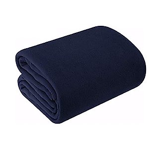 JMR Fleece Throw Blankets for Bed, Couch, or Sofa - Ultra-Soft and Warm Microfiber Plush Blanket for Home and Outdoor Use (Navy, 108X90)