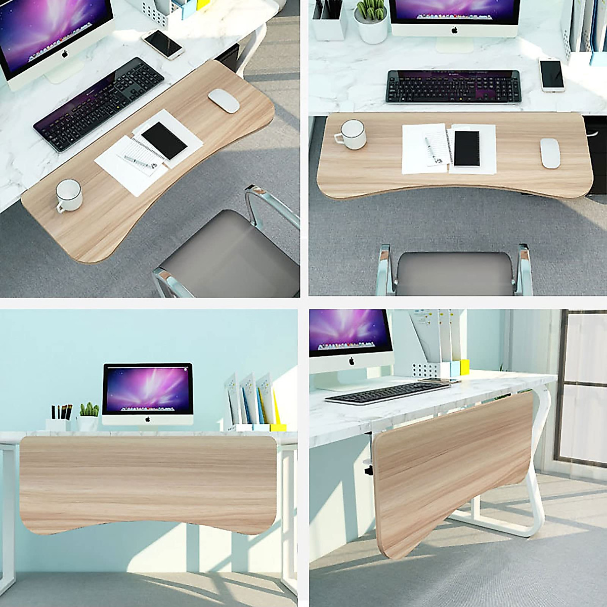 Desk Extender, Keyboard Platform Extender,Ergonomics Desk Extender Tray Clamp On Keyboard Drawer Table Mount Armrest Stand Computer Elbow Arm Support