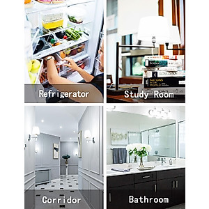 LED Refrigerator Light Bulb KEI D34L Refrigerator Bulb Replacement ac 100-265v 3.5w Freezer Lamp for Frigidaire Fridge, KEI D34C 40w Equivalent E26 LED Appliance Lighting, White Light, 2-Pack