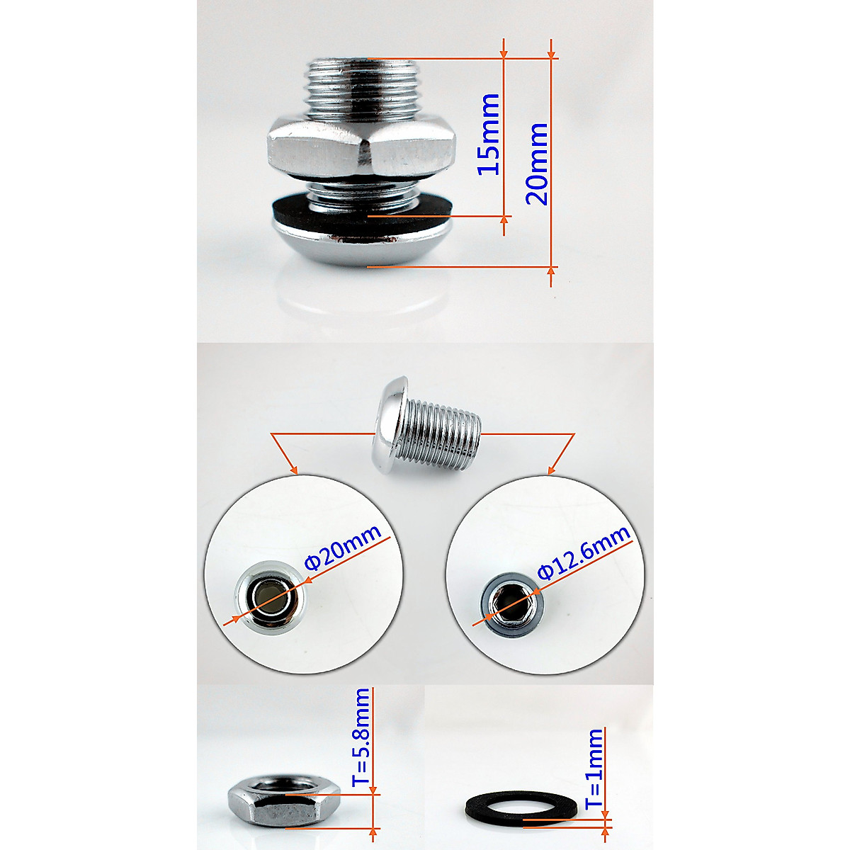 Goedrum Drum Air Vent with Gasket and Washer