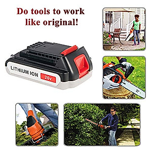 CELL9102 20V Lithium Battery Charger for Black and Decker 20V LCS1620 Charger and Battery LBXR20 BXR20-OPE LBXR2020 LBXR20, Capacity Output 2.5Ah