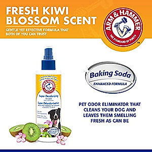 Arm & Hammer For Pets Super Deodorizing Spray for Dogs | Best Odor Eliminating Spray for All Dogs & Puppies | Fresh Kiwi Blossom Scent That Smells Great, 6.7 Ounces-1 Pack (FF9367)