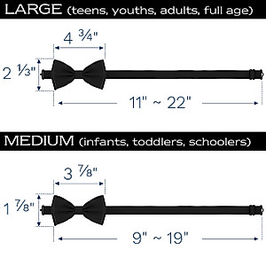 Adam Young Men's Bow Ties with Handkerchief & Cufflinks Pre-Tied Style Formal Satin Classic Bowtie for Tuxedo Faux Silk
