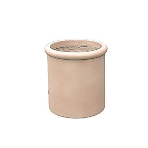 Kante Large Concrete Round Classic Planter for Outdoor, Desert Sand 13.8" x 13.8" x 13.8"
