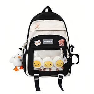 3 Pcs Girls Backpack Leopard Print School Bag Set Primary School Students Large Capacity Knapsack with Lunch Bag and Pencil Case