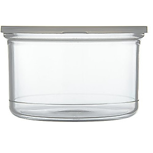 Carlisle FoodService Products Classic™ Round Storage Container with Lid, 1.5 Quart Crock, Clear