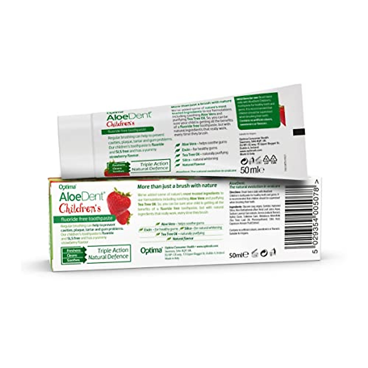 AloeDent Children's Strawberry Toothpaste - 50ml