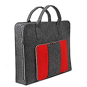 Storage Bag Felt Hand-held Shockproof 14.75 x 11.75 Inch 2.5 inch Thick for A4 Painting Light Pad Board Leaf Book Weeding Light Box (Plus Thick Size)