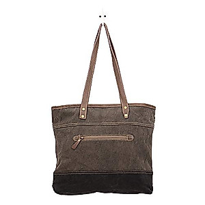 Myra Bag Dawn Upcycled Canvas & Leather Tote Bag S-1443