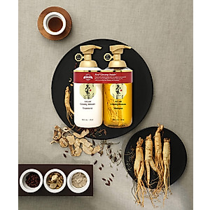 Daeng Gi Meo Ri - Ki Gold Ginseng Blossom Shampoo & Treatment Set, Real Ginseng Inside, Herbal Shampoo, Hair Growth, Preventing Hair Loss, 710ml each