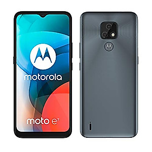 Motorola Moto E7 Dual-SIM 32GB (GSM Only | No CDMA) Factory Unlocked 4G/LTE Smartphone (Mineral Grey) - International Version