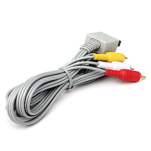 traderplus 6ft Composite Audio Video AV RCA Cable Cord for Nintendo Wii/Wii U