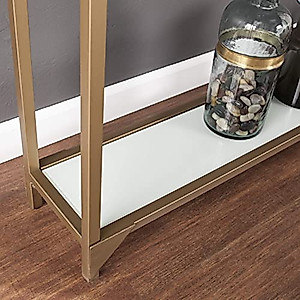 Southern Enterprises Bergen Narrow Metal Console Table, gold