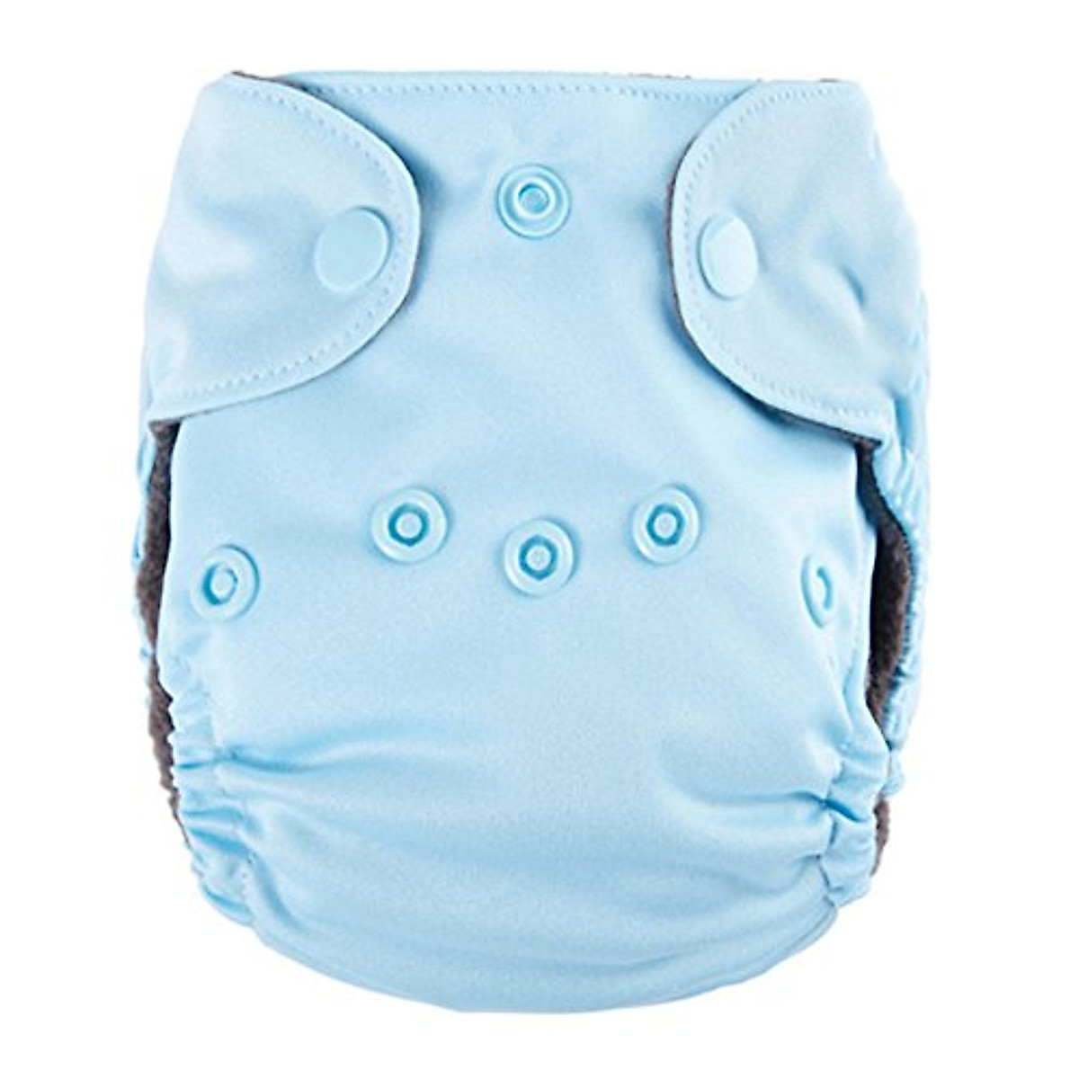 Thank u Mom Newborn Cloth Diaper All in One with Umbilical Cord Snap 6Pack (Nature Color)